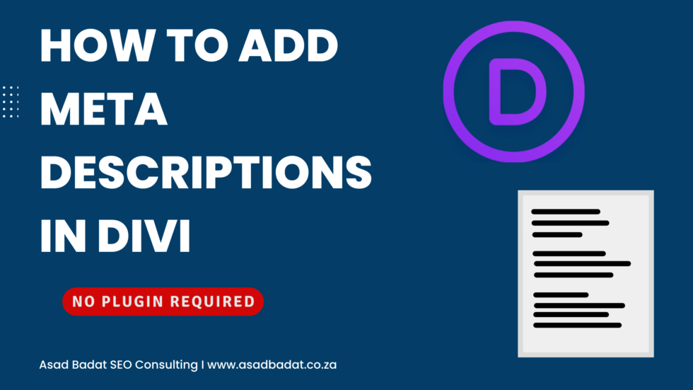 How to Add Meta Descriptions in Divi (Easy, No Plugin) | SEO Consultant ...
